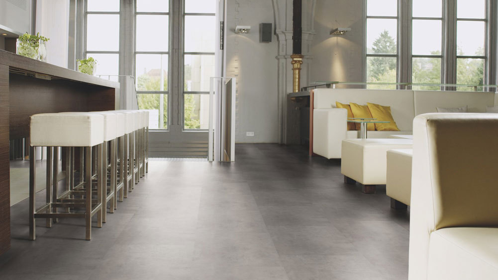 Wineo Vinylboden 800 Stone Raw Concrete Fliesenoptik gefaste Kante zum ...