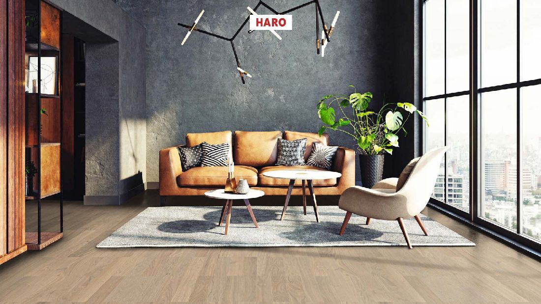 HARO Parquet 4000 Oak Sand Grey Trend nLp Strip Classico
