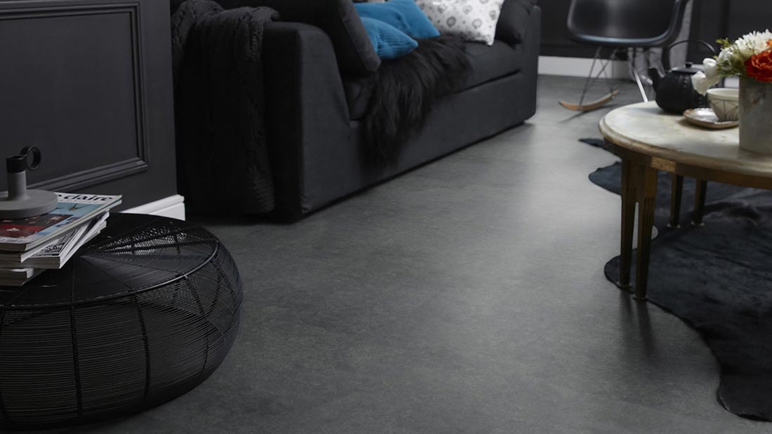 Tarkett LVT iD CL U55 CL Polished Concrete Graph. Tile